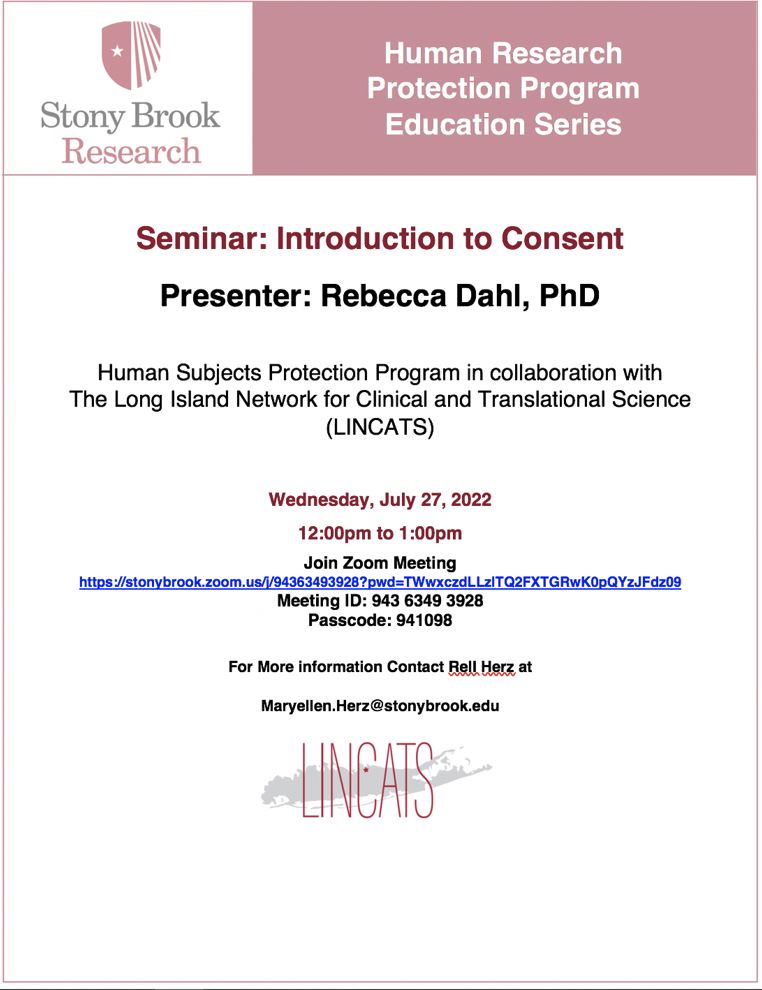 "Introduction to Consent" - Human Research Protection Program Education ...